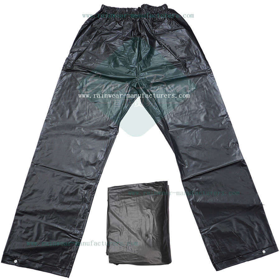 PVC Rain Trousers 005-Black PVC Cycling Rain Pants|Black PVC rain pants ...