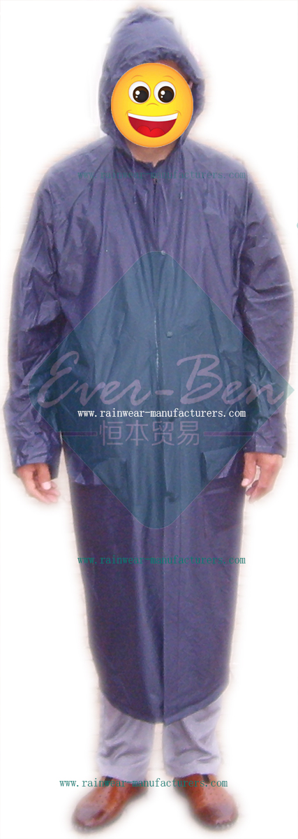 002 Black PVC Plastic Macs|Adults Plastic Raincoat with hood|Plastic ...