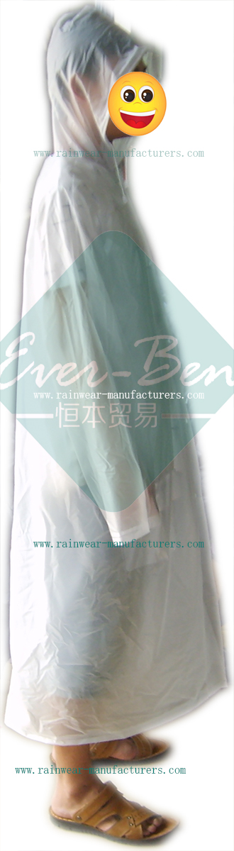 Clear Raincoat 005 Long Size PVC Raincoat|Transparent White Mens PVC ...