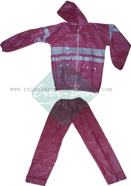 PVC Rainsuit 019 PVC cheap motorcycle rain gear|Red rain gear|motorbike ...