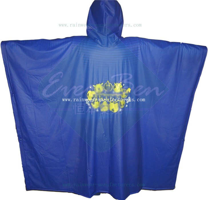 004 Blue PVC Rain Cape|PVC festival rain poncho|blue rain ponchos|Vinyl ...