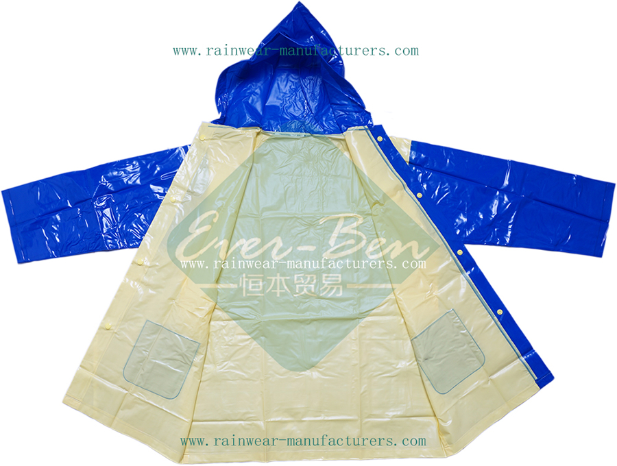 Kids Raincoats 015-PVC Womens Rain Jacket with Hood|Strong Reusable PVC ...