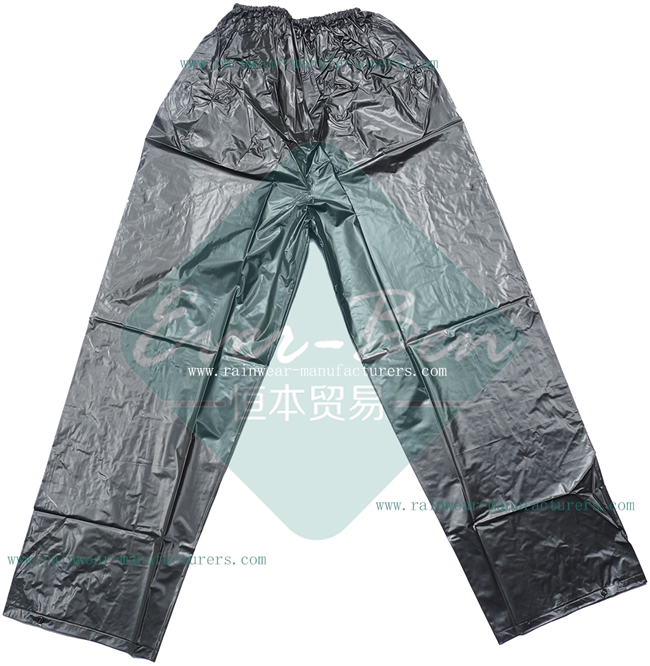 PVC Rain Trousers 010-Black Vinyl Raincoat Pants Supplier|Strong ...