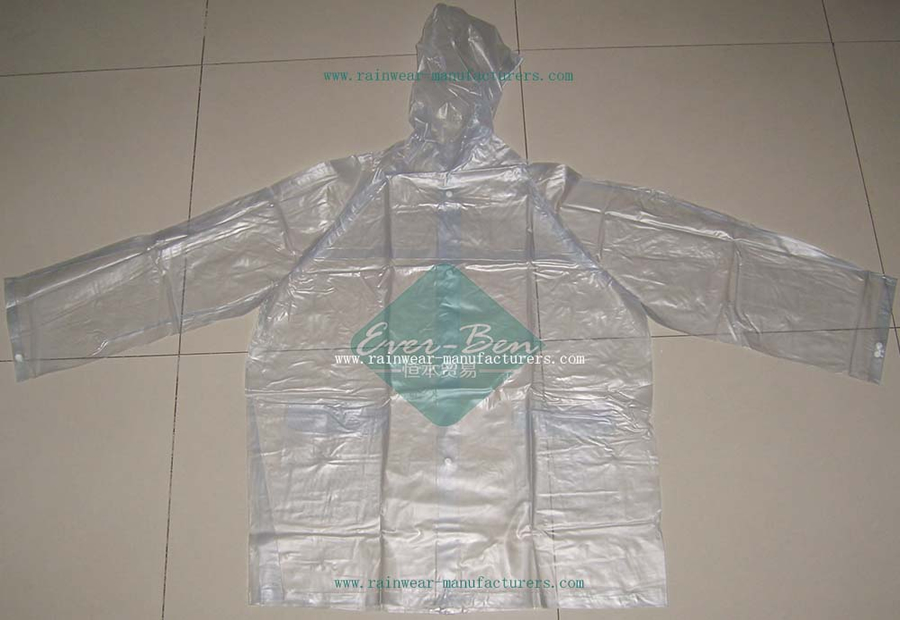 Clear Raincoat 013 Transparent PVC Clear Plastic Mac Jacket Supplier ...