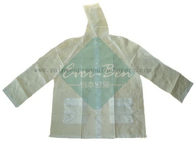 Clear Raincoat 003-Transparent PVC Waterproof Jacket for Adult|Vinyl ...