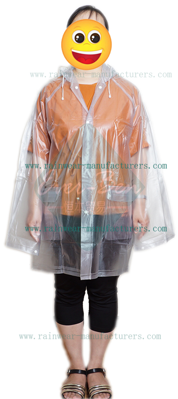 Clear Raincoat 004-Transparent Plastic Raincoat|Clear PVC Rain Jacket ...
