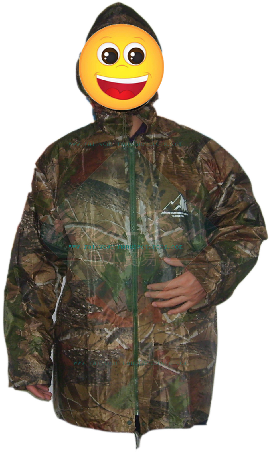 Camouflage Mens Rain Coats|Nylon Raincoat|Nylon fishing rain gear ...