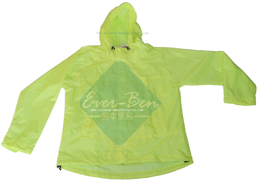 Nylon Green Light Rain Jacket|China Ever Ben Rain Jacket Factory