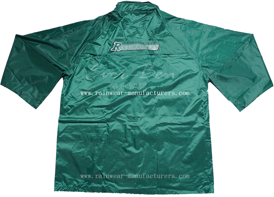 Green Waterproof Rain Jacket|Nylon Green waterproof jacket|breathable ...