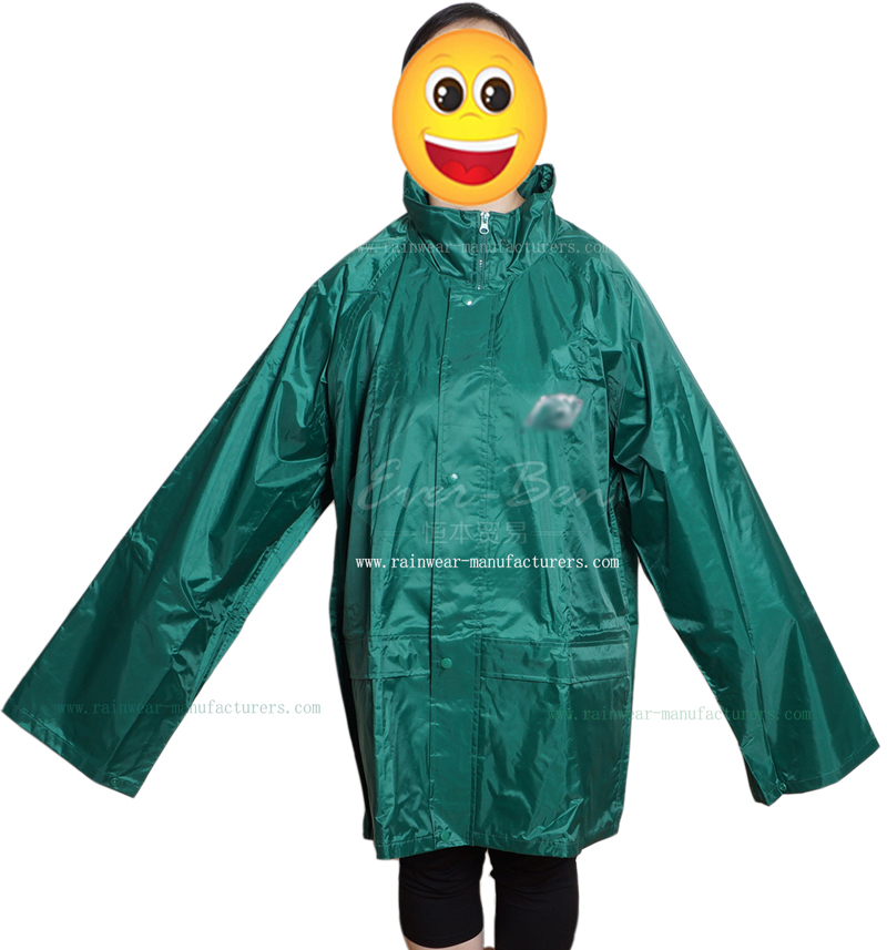Green Waterproof Rain Jacket|Nylon Green waterproof jacket|breathable ...