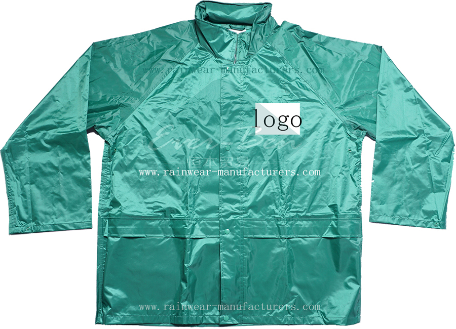 Green Waterproof Rain Jacket|Nylon Green waterproof jacket|breathable ...